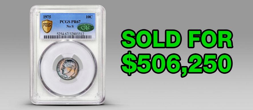 1975 No S Proof Dime Realizes $506,250 at GreatCollections ...