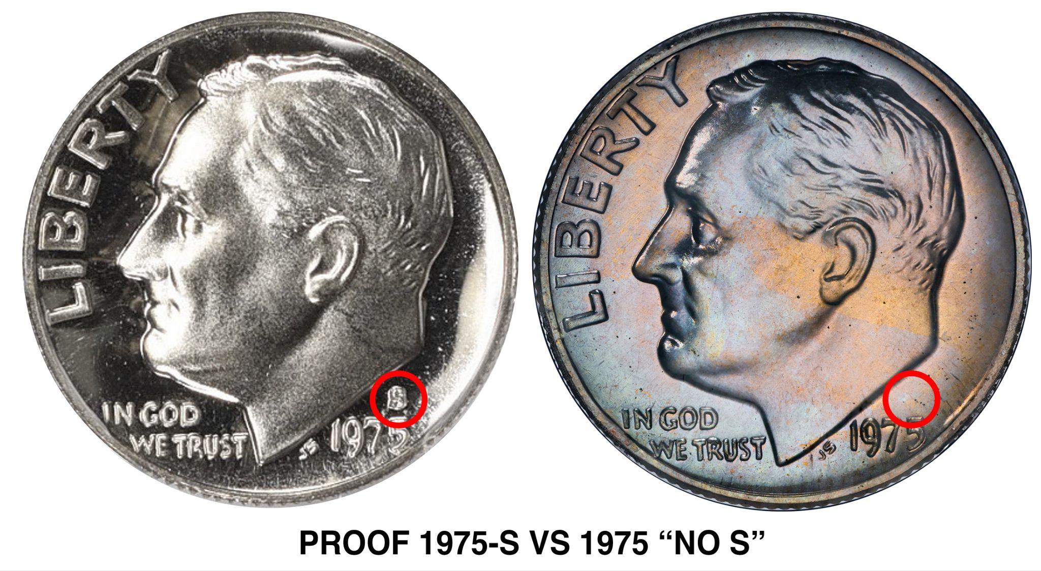 1975 No S Proof Dime Realizes $506,250 at GreatCollections - GreatCollections